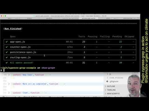 Plugin cypress-grep introduction - YouTube