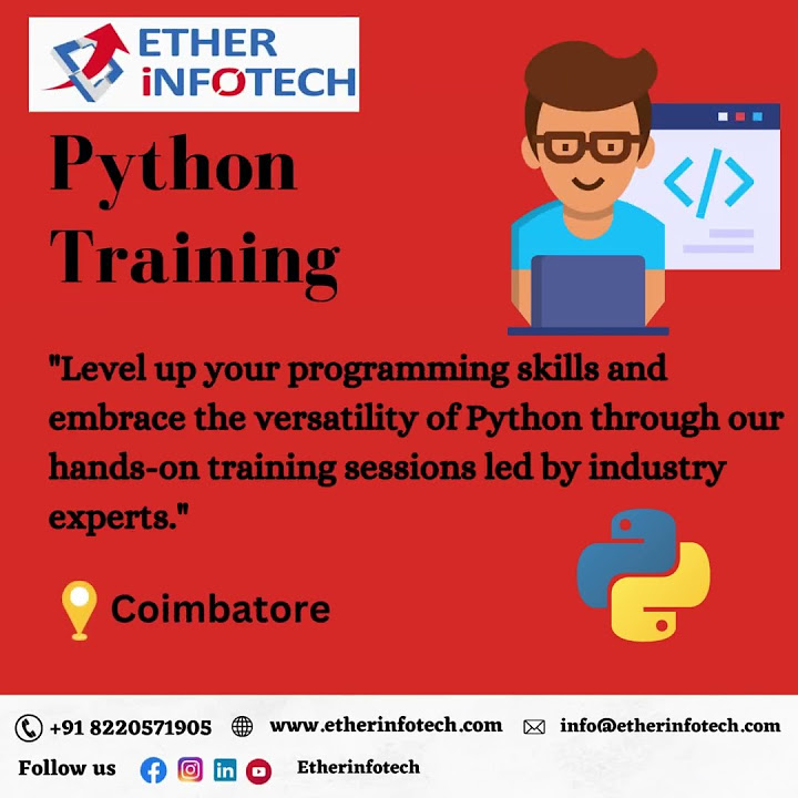 Python Training In Coimbatore at Etherinfotech - YouTube
