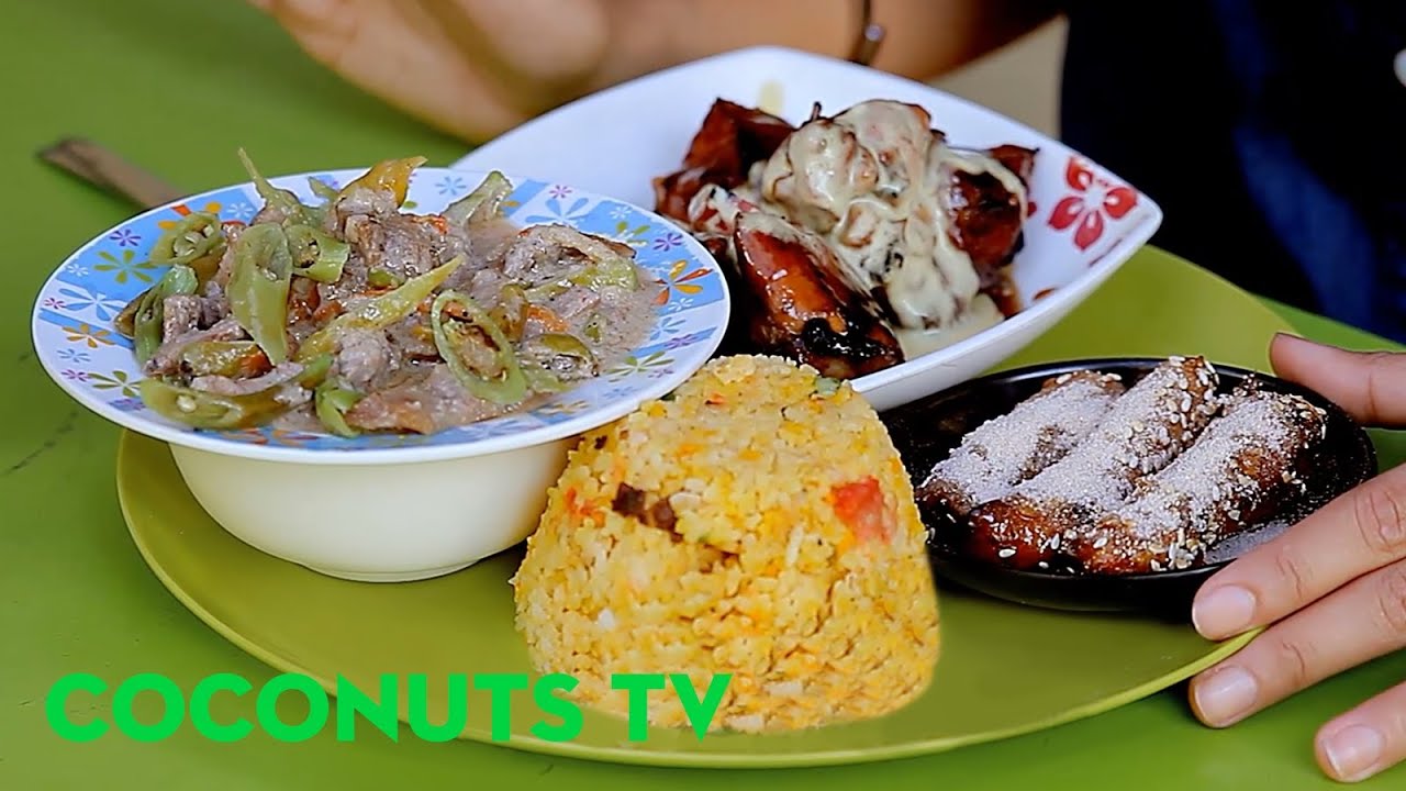 Carinderia Crawl E16: Mang Tootz's famous banana rhum-a dessert - YouTube