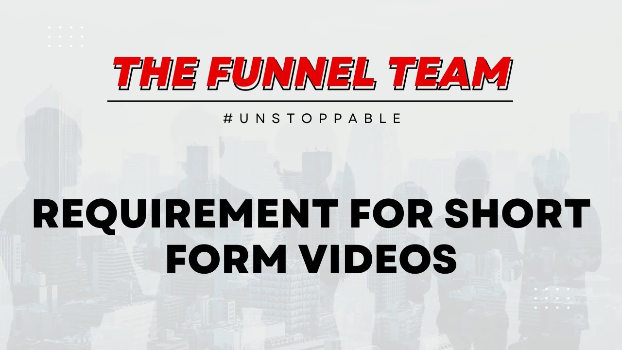 Requirement for Short Form Videos - YouTube