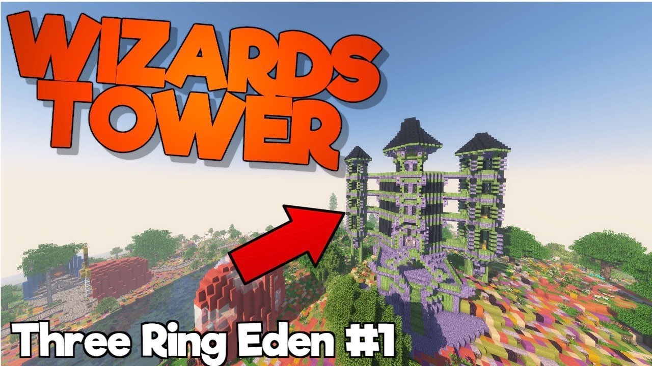 BREAKING INTO THE WIZARDS TOWER | "Three Ring Eden" Modded Minecraft ...