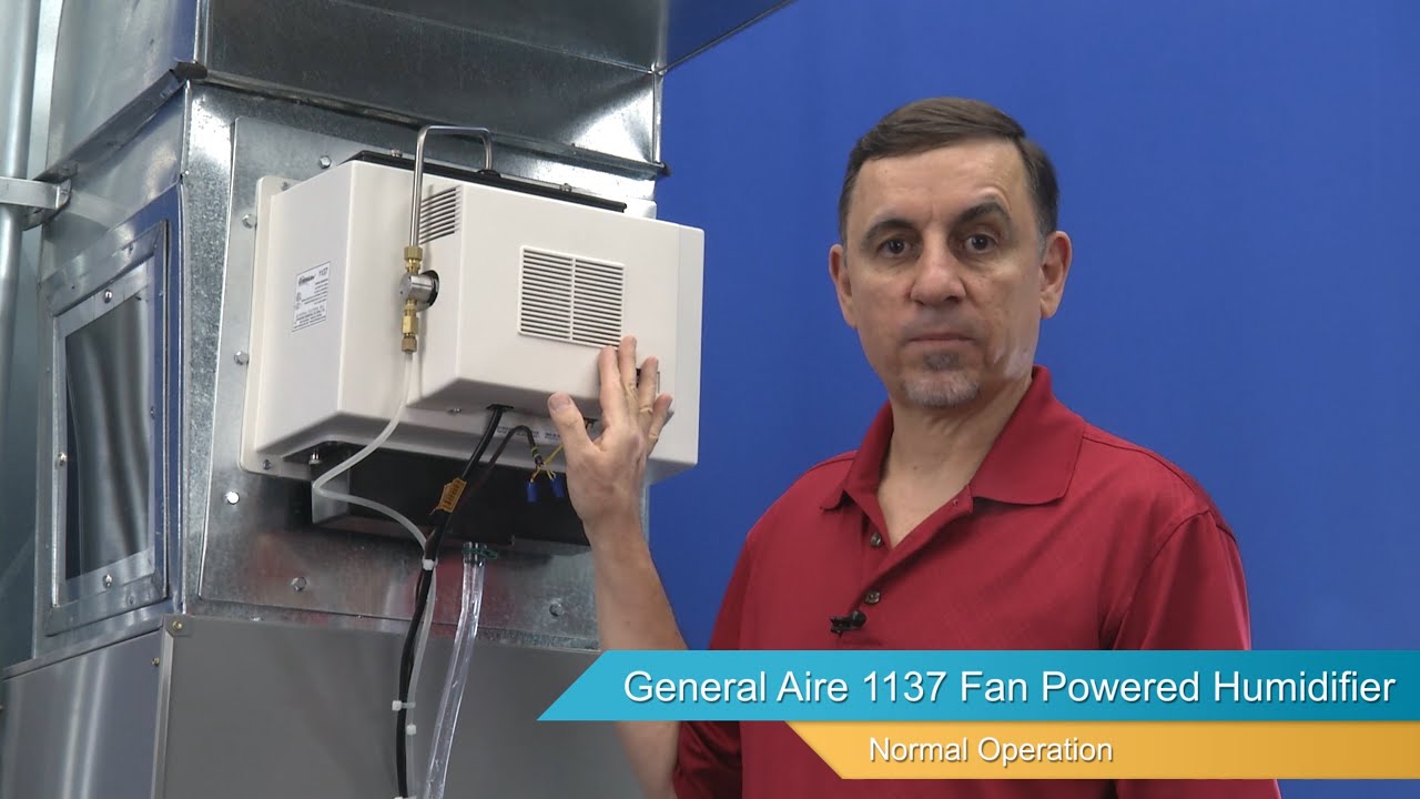 GeneralAire 1137 Fan Powered Humidifier - Normal Operation - YouTube