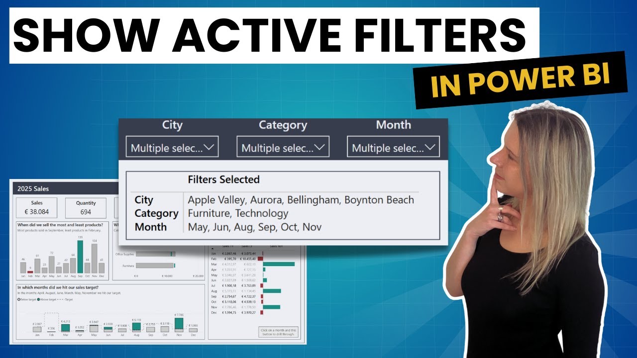 Show Active Filters in Power BI - YouTube