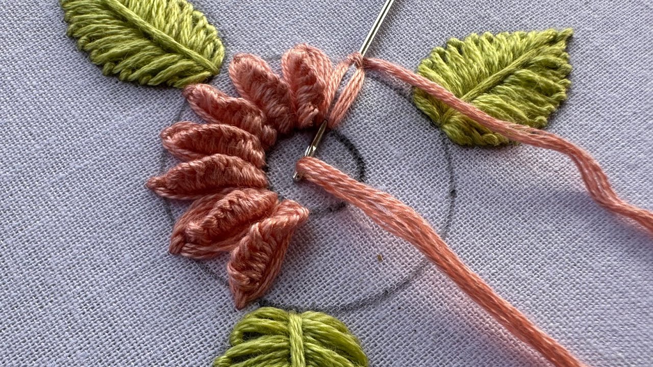 Beautiful flower design|latest hand embroidery|latest kadhai design ...
