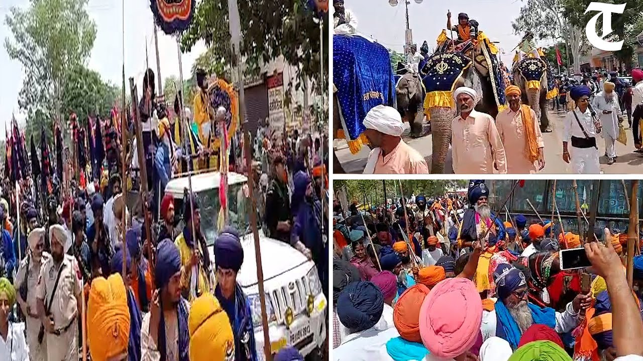 Talwandi Sabo: Nihang Sikhs take out religious procession at Takht Sri ...