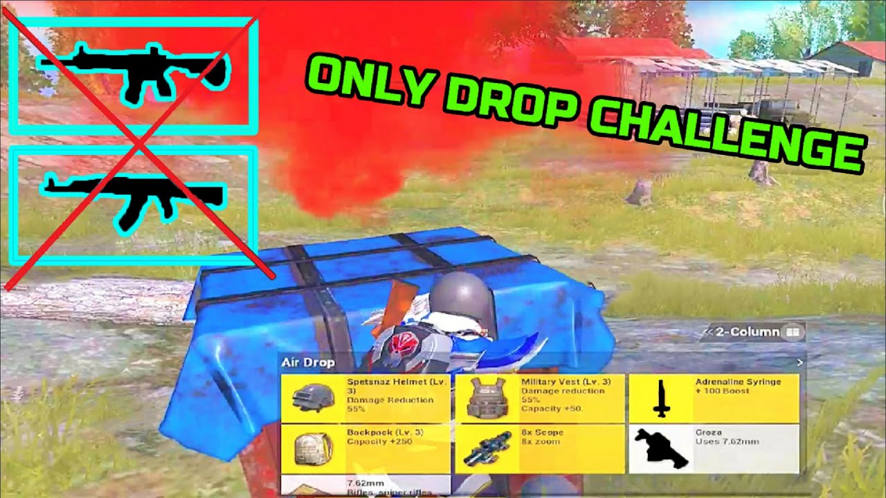 ONLY DROP WEAPONS CHALLENGE | PUBG MOBILE - YouTube