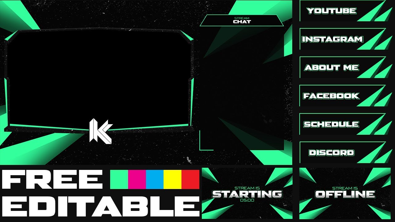 Stream template animada gratis #1 + tutorial español - YouTube