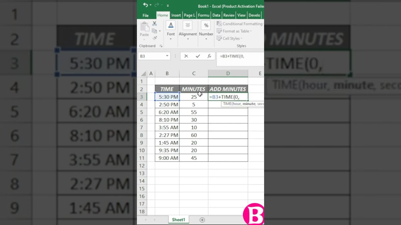 Addition Of Time Minutes And Hours In Excel BrainUpp YouTube Addition Of Time Minutes And Hours In Excel BrainUpp YouTube