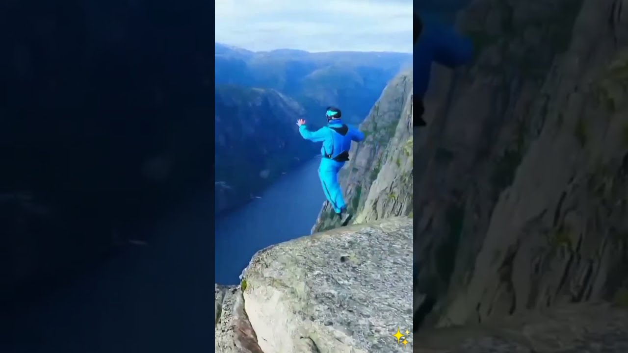 cliff jumping from mountain | cliff jump | wingsuit jumping | bungy ...