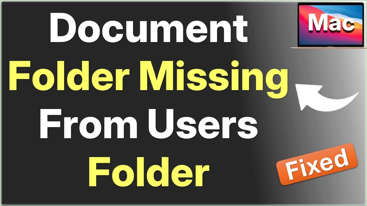 Documents folder missing from users folder Mac fix - YouTube