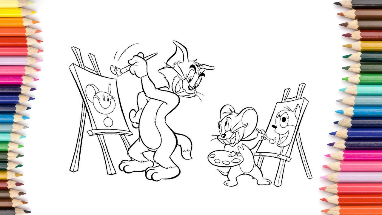 Tom and Jerry Drew Coloring Pegas / Drawing Tom and Jerry Drew. - YouTube