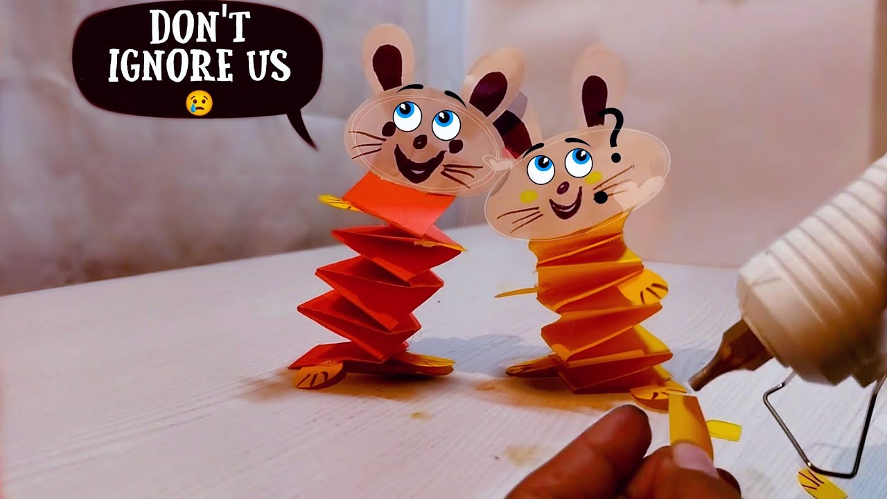 Paper Craft For Animation Story - DIY Easy Cartoon Paper Craft - YouTube