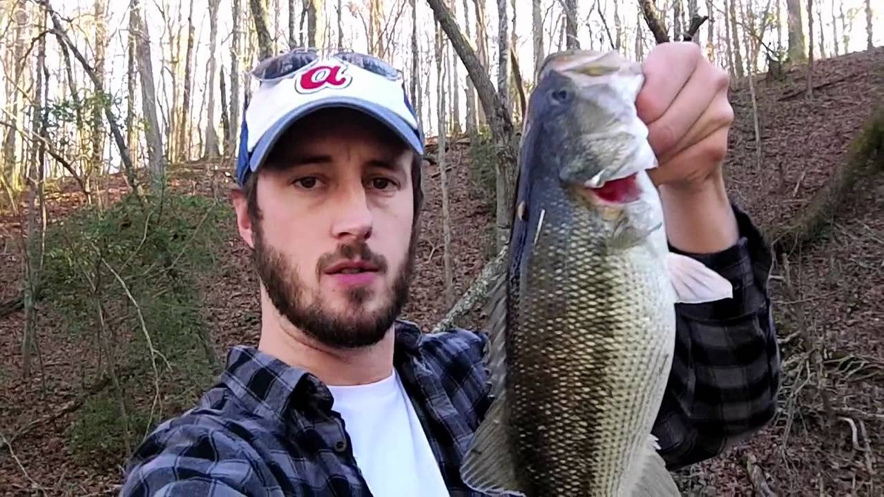 Georgia Bass Fishing - Small Water, Big Spotted Bass in December - YouTube