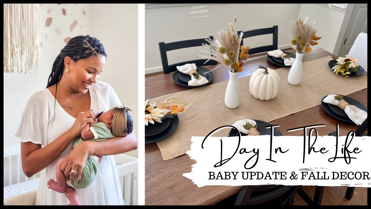 *NEW* DAY IN THE LIFE: 1 Month Baby Update, Decorating For Fall - YouTube
