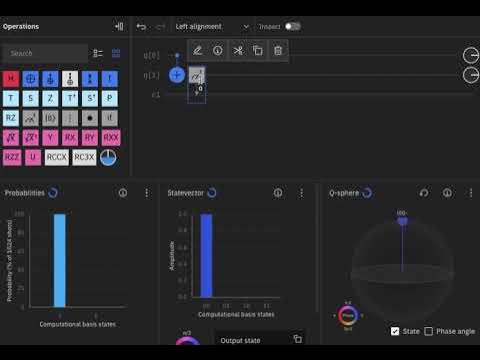Graphic CNOT gate -- IBM Quantum Composer - YouTube