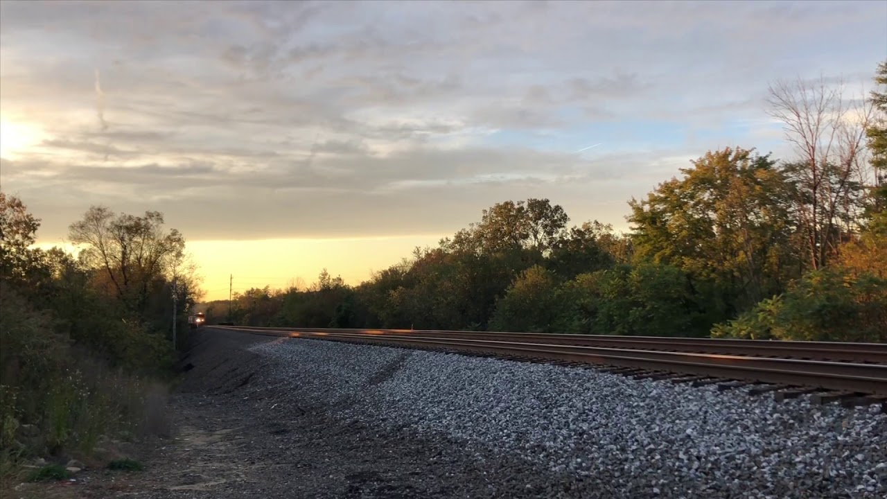 NS “Barcode Unit” SD70ACe # 1111 Leads Slow Eastbound 14N at Lake ...