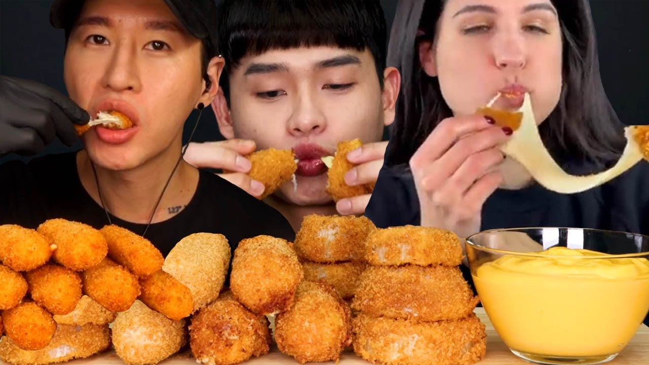 FRIED MOZZARELLA CHEESE MUKBANG COMPILATION - YouTube