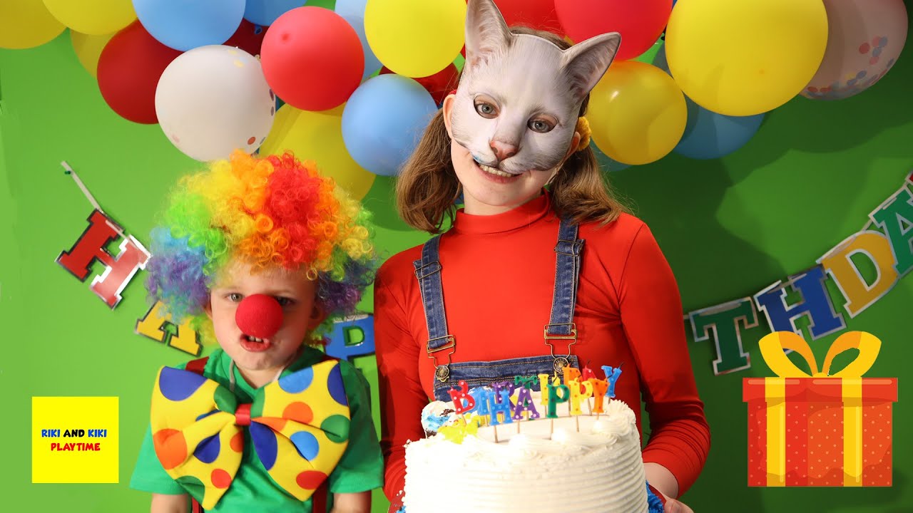 Riki and Kiki have fun with a birthday surprise. Fun video for children ...