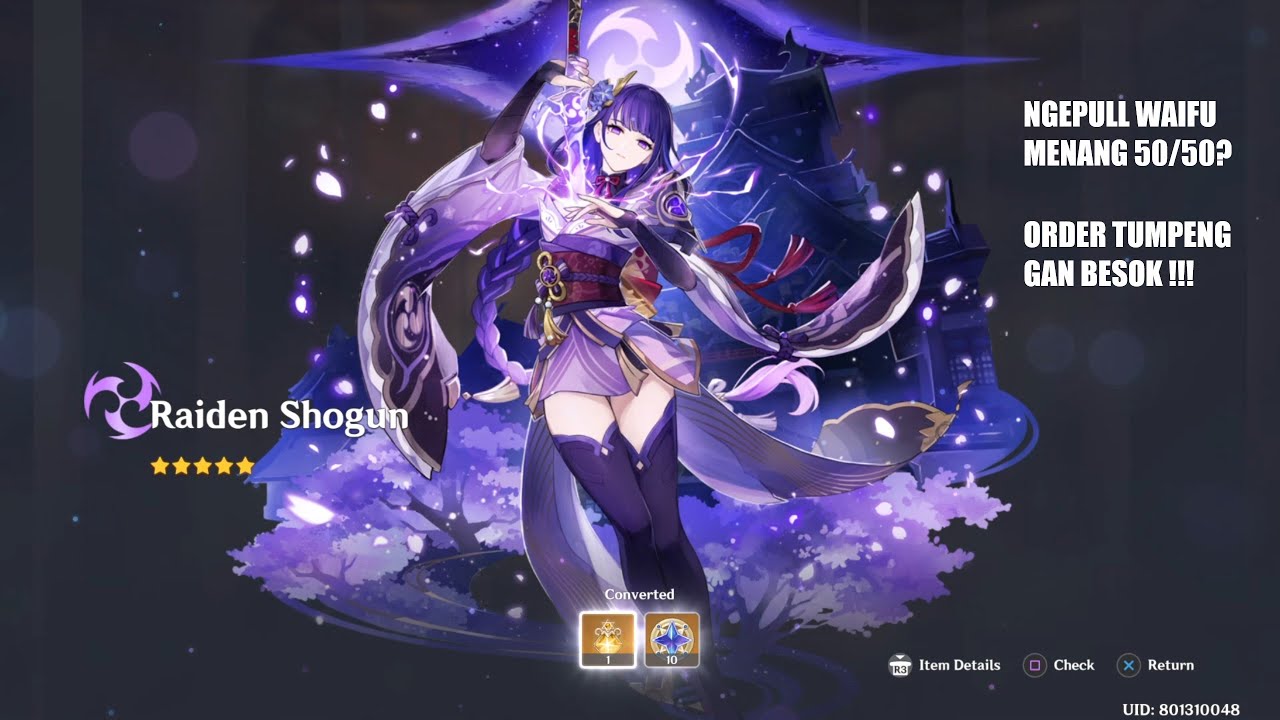 Gesek genshin pertama kali dapet RAIDEN SHOGUN C2 UWU - YouTube