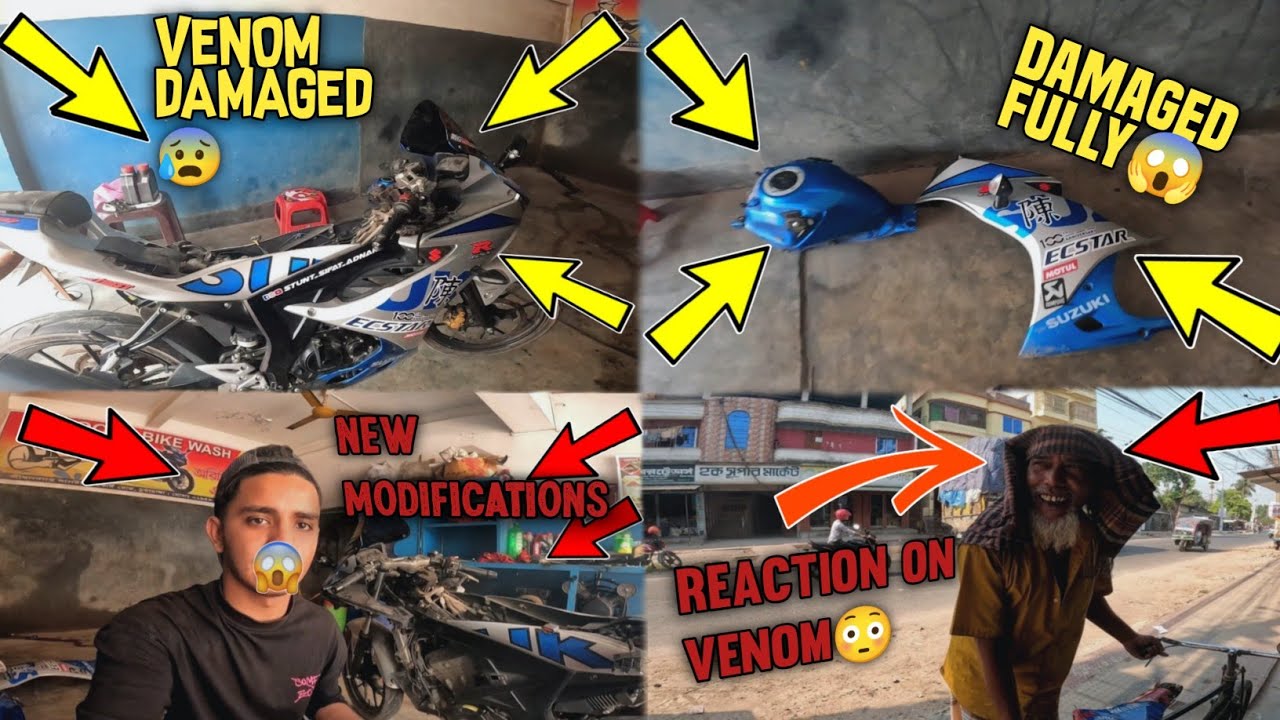 VENOM DAMAGED AGAIN😰|FULLY DAMAGED😱|NEW MODIFICATIONS VENOM| REACTION😳 ...