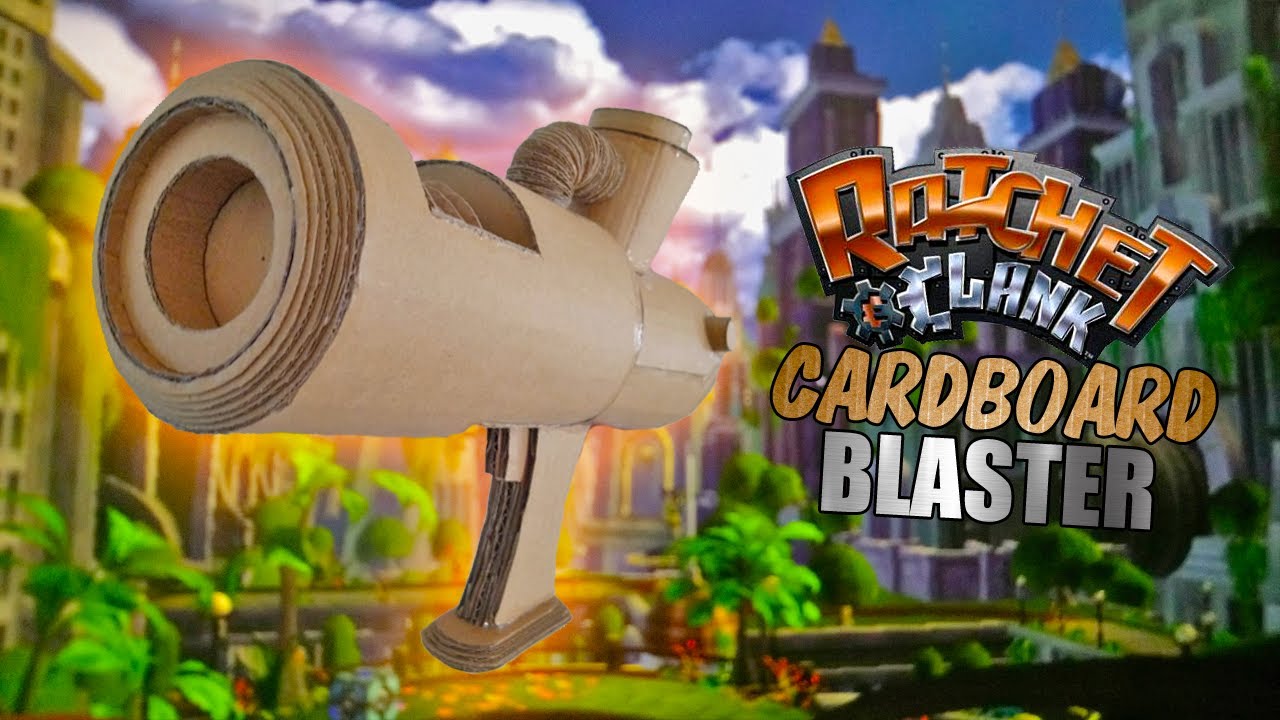 Ratchet & Clank - How to Make a Cardboard Blaster - YouTube