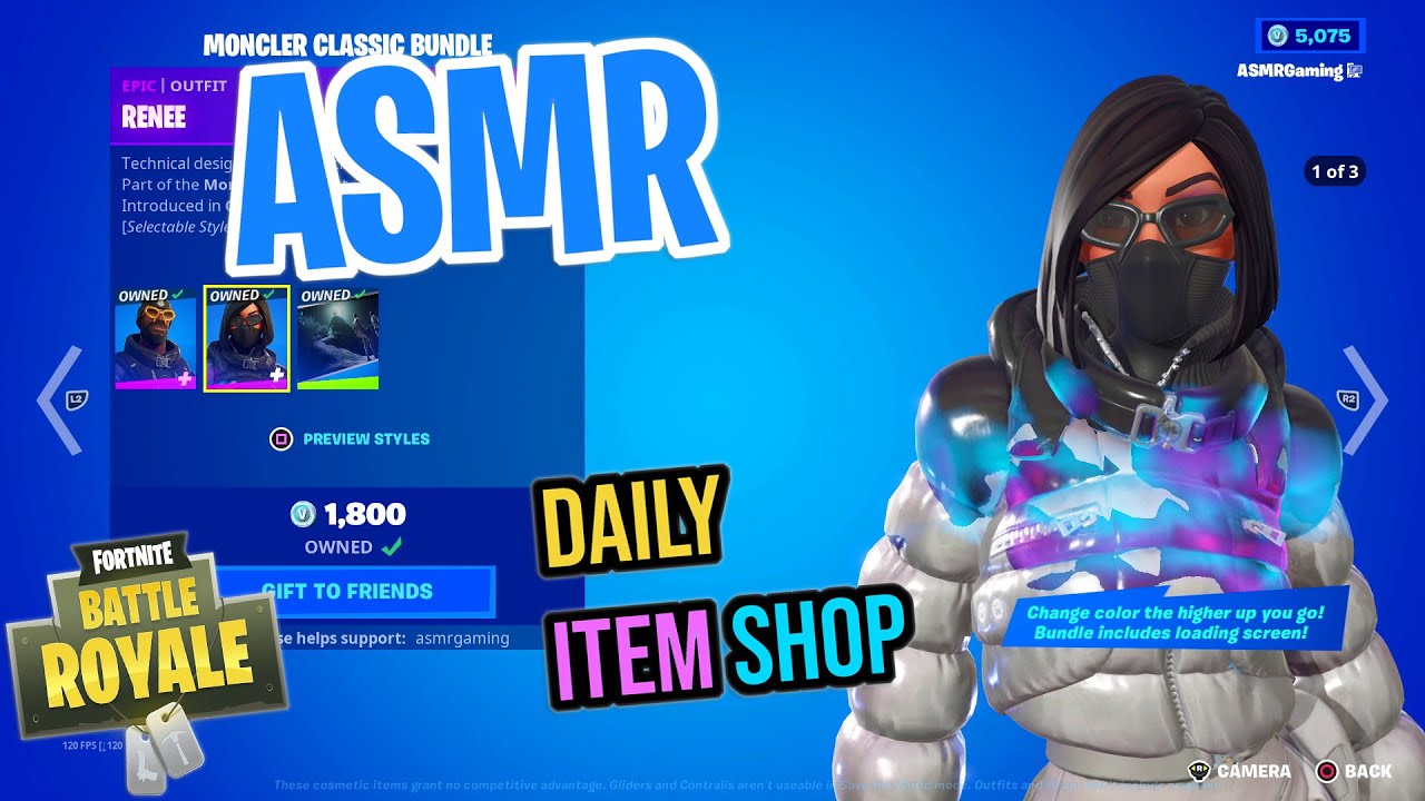 ASMR Fortnite Moncler Skins Are Back! Daily Item Shop 🎮🎧 Relaxing ...