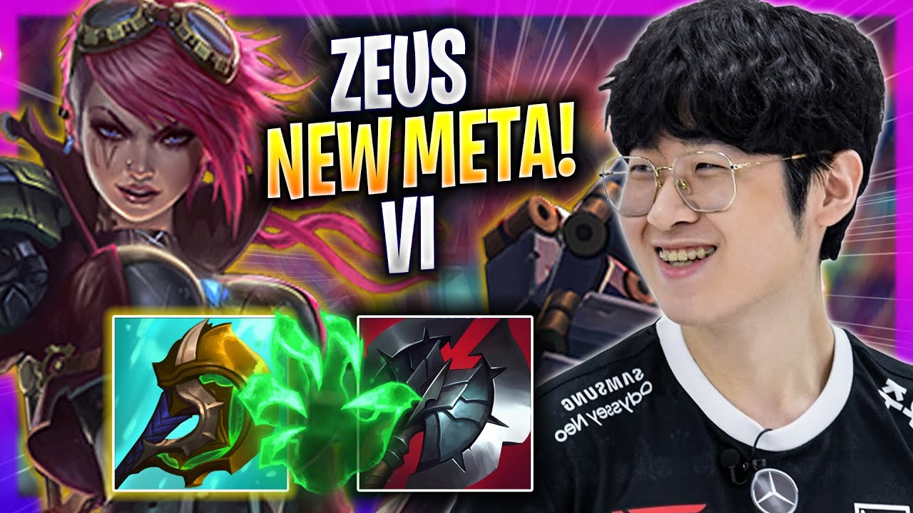 ZEUS CRAZY NEW META VI TOP! - T1 Zeus Plays Vi TOP vs K'sante! | Season ...