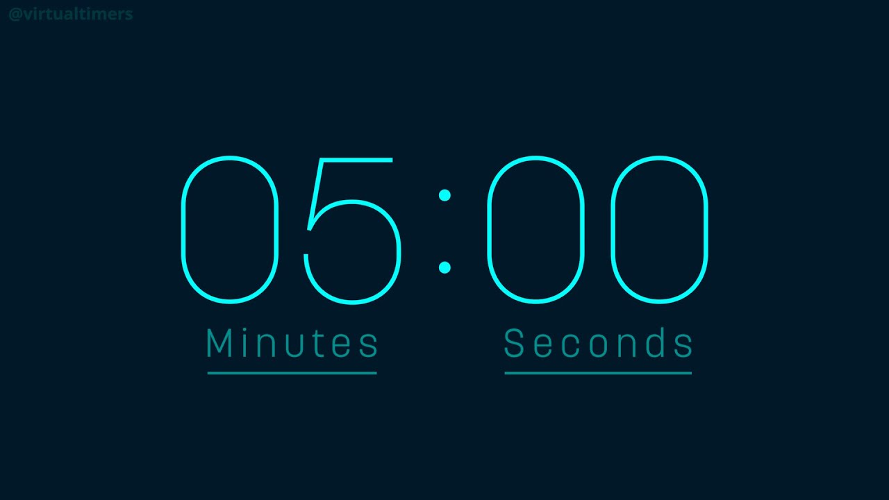 5 Minutes Countdown Timer with Alarm & Time Markers / Chapters ...