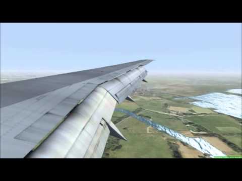 Philadelphia to Amsterdam 757 wing view US Airways - YouTube
