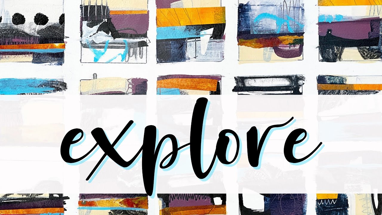 Exploring color and abstract landscape composition #abstractpainting # ...