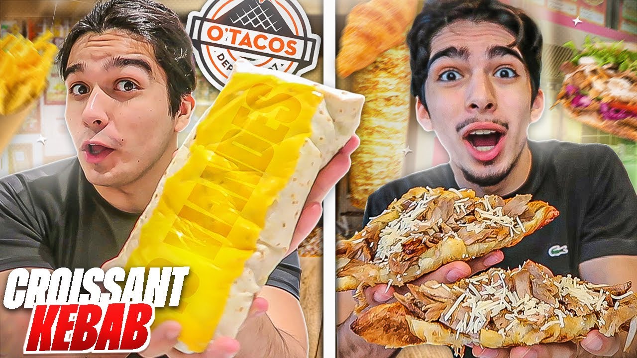 ON MANGE LE CROISSANT KEBAB ET LE TACOS 10 VIANDES ! - YouTube