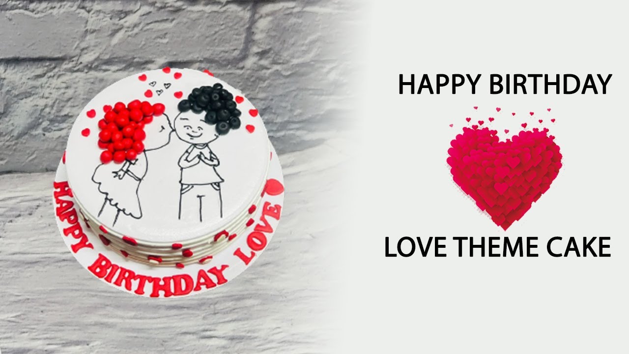 The Most Romantic Customized Birthday Cake | Birthday Cake Design - YouTube