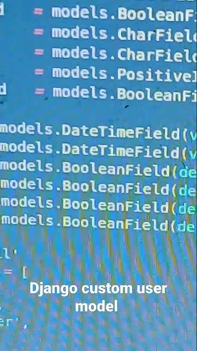 django custom user model - YouTube