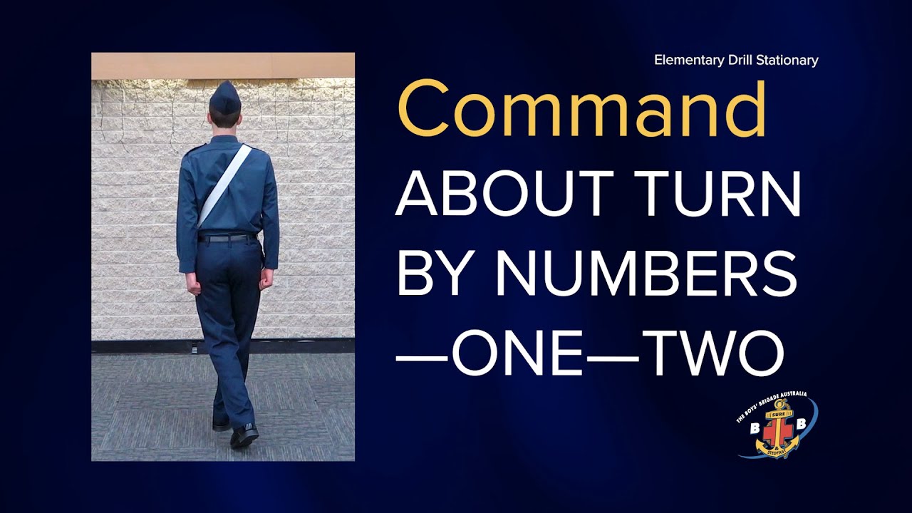 Elementary Drill Stationary - About Turn By Numbers - One - Two - YouTube