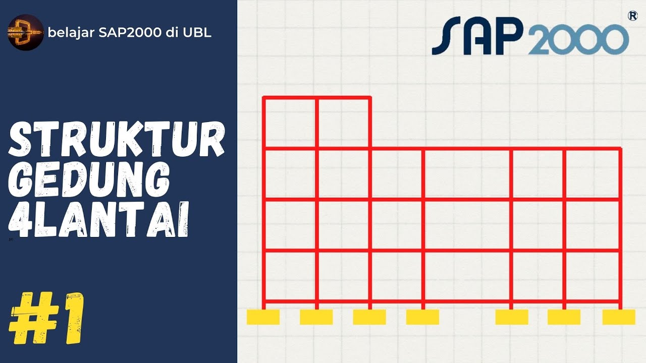 Struktur Gedung 4 Lantai Part 01 - Tutorial SAP2000 - YouTube