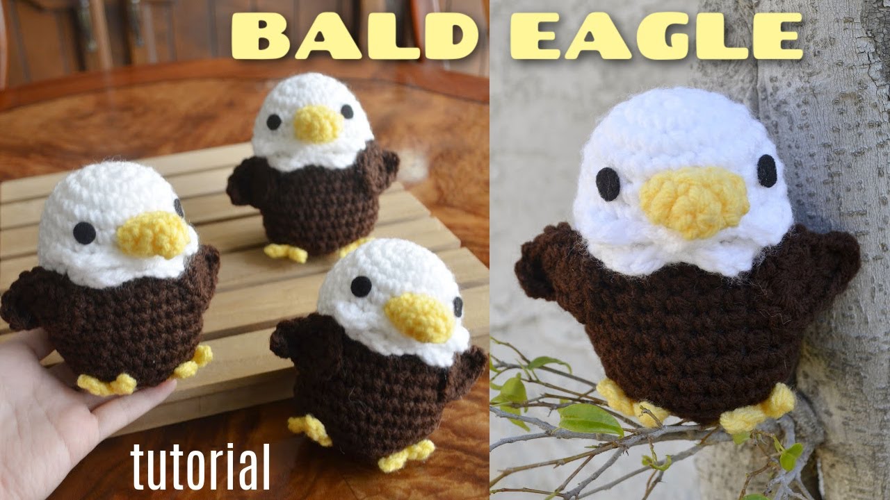 CROCHET BALD EAGLE | Bird Amigurumi Series | Free Pattern and Tutorial ...