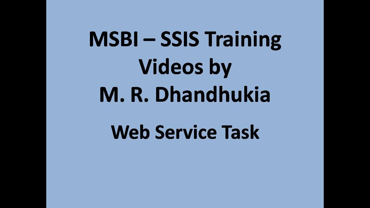 MSBI - SSIS - Web Service Task - YouTube