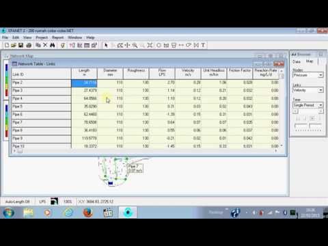 how to run a simulation on EPANET program - YouTube