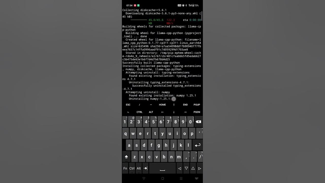 Llama-cpp-python with OPENBLAS On. - YouTube
