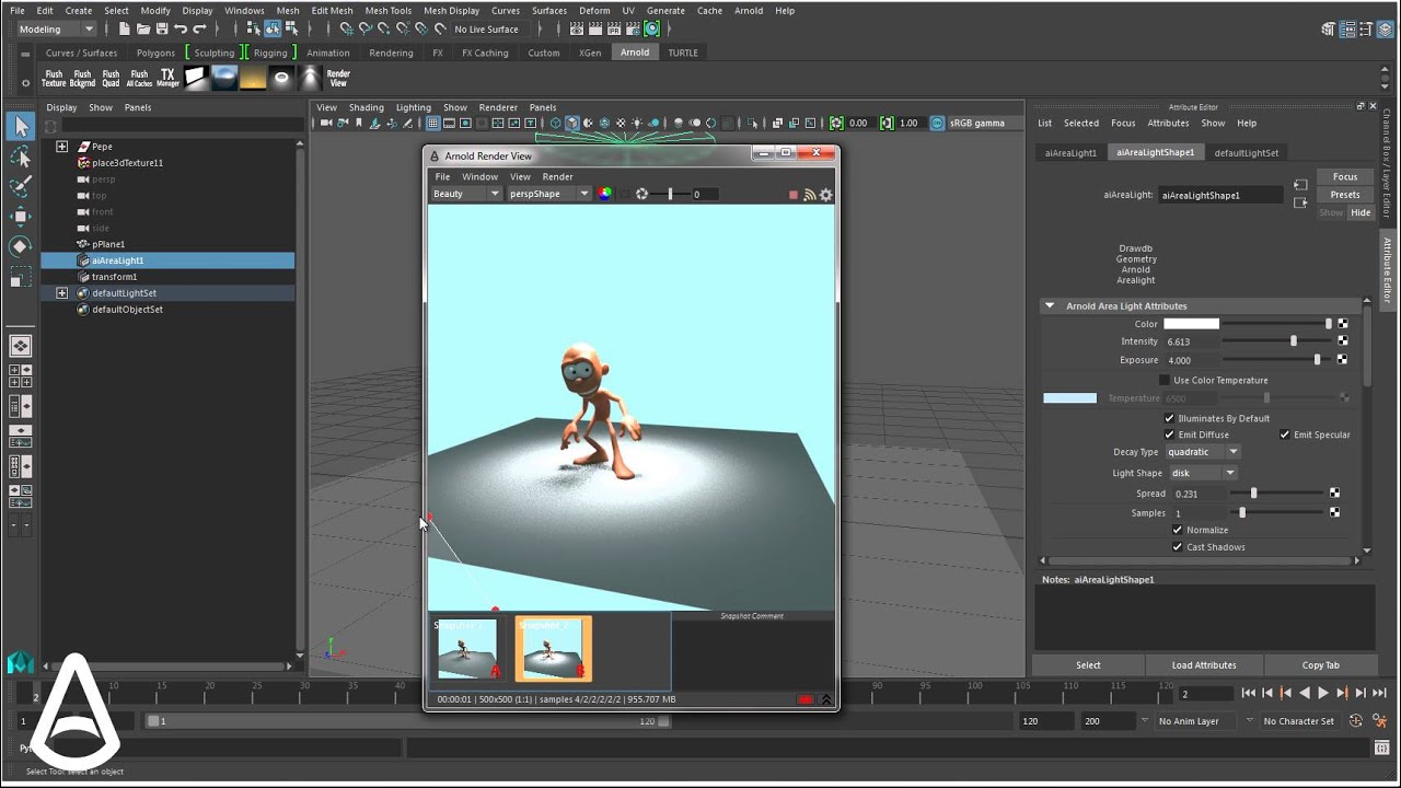 Arnold Renderview Mtoa 1270 Youtube