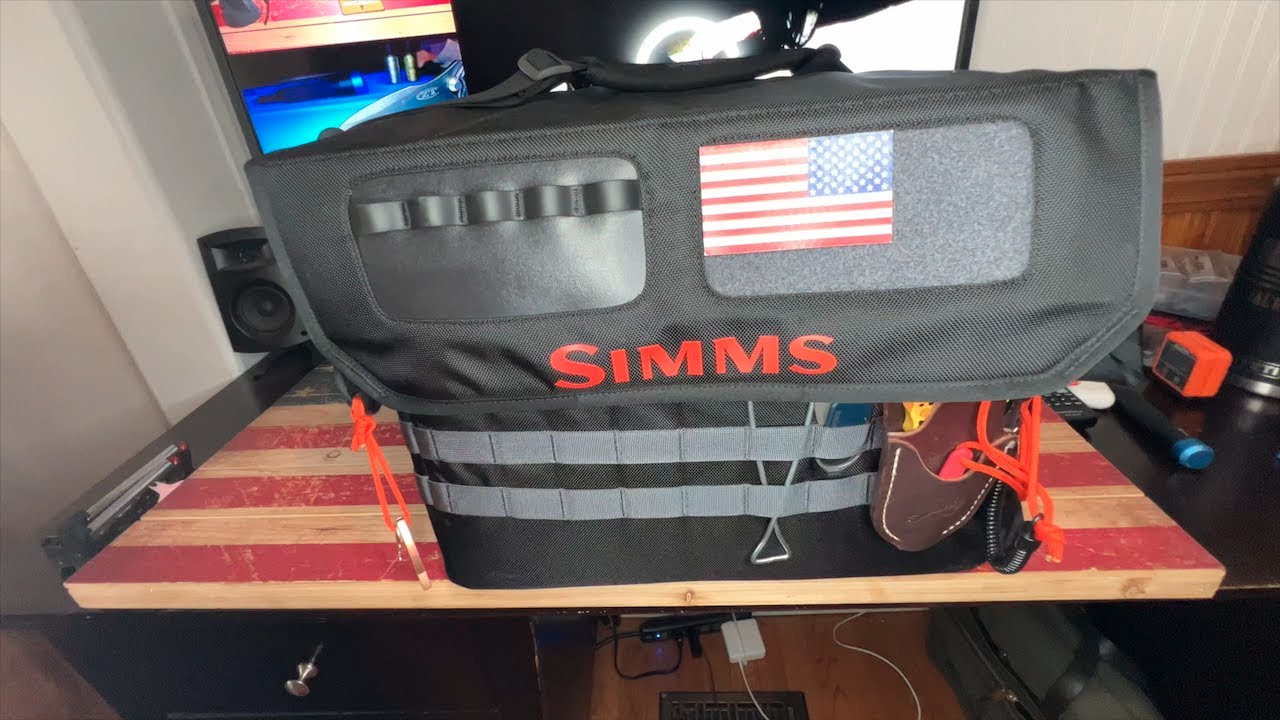 Review of Simms Open Water Tactical Fishing Tackle Box/Bag. - YouTube