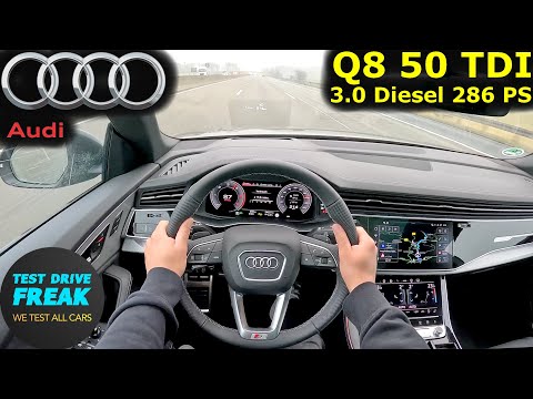 2025 Audi Q8 50 TDI Quattro 286 PS 🚀 Top Speed Autobahn POV | No Speed Limit