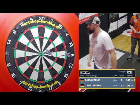 Jochen Graudenz checkt 106 Punkte mit 2x Bullseye. - YouTube