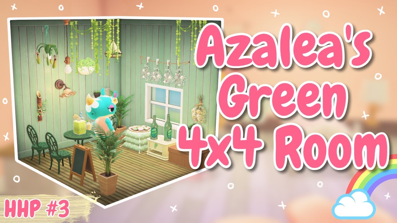 A Green Room For Azalea | 4x4 Challenge | ACNH Speed Build | Animal ...