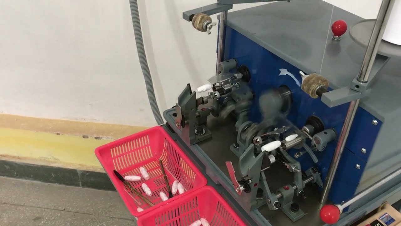 Cocoon Bobbin Winding Machine - YouTube