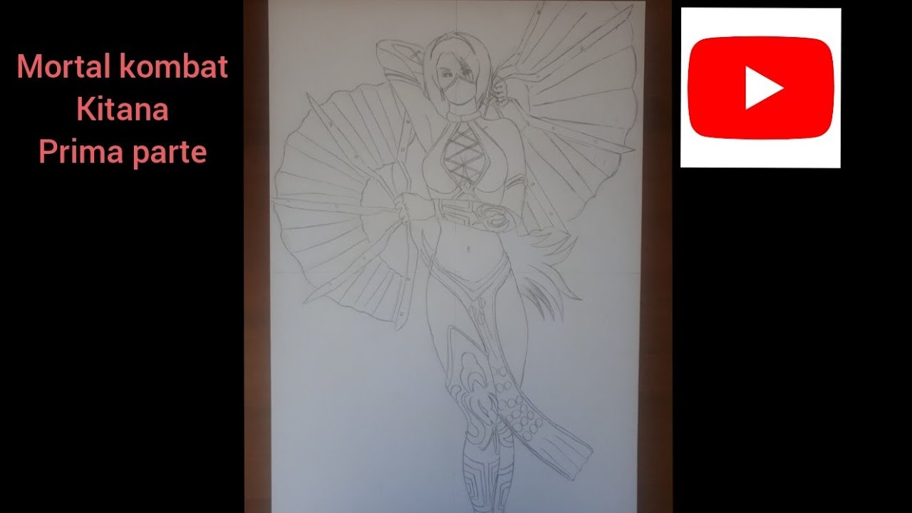 Mortal kombat kitana prima parte drawing - YouTube