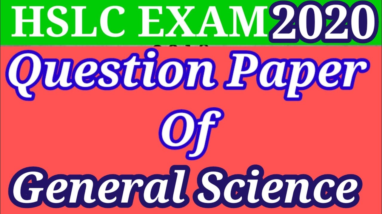 SEBA // HSLC Exam 2020 //General Science #imsaif03 - YouTube