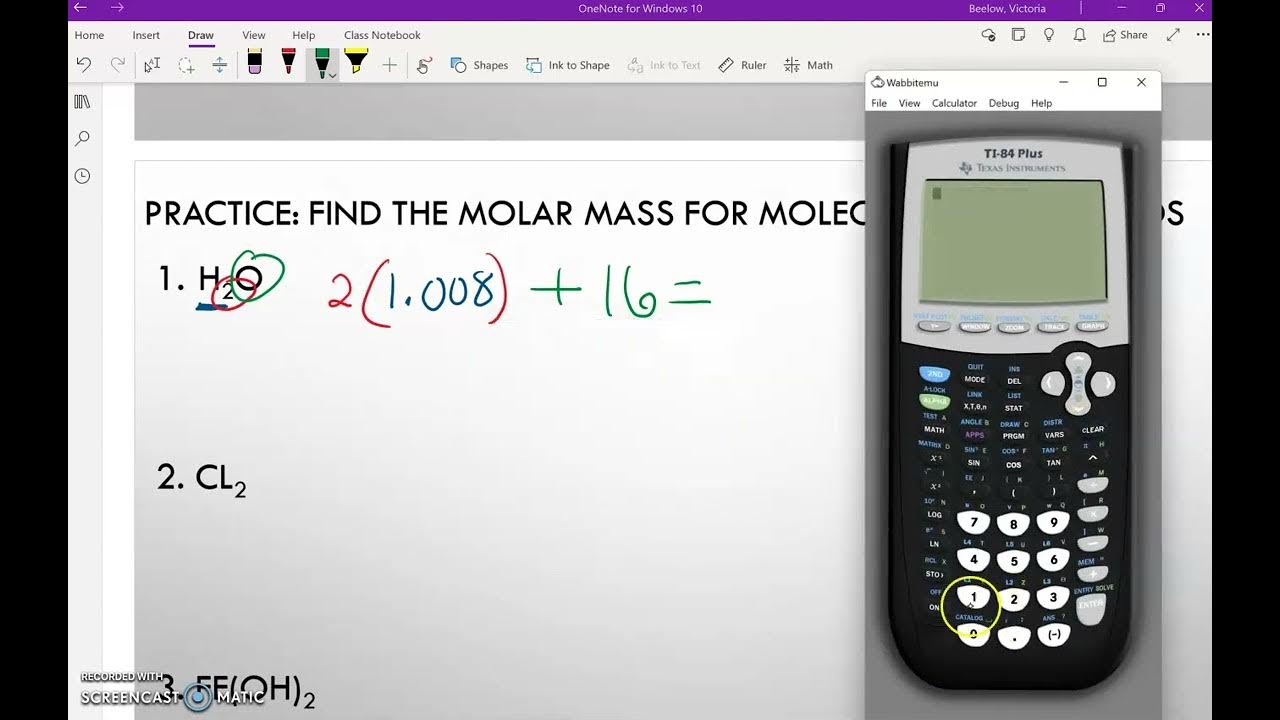 Molar Mass Notes - YouTube