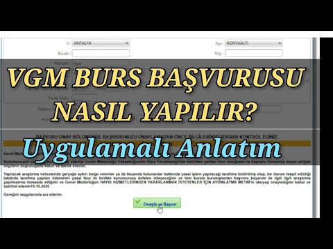 2022 VAKIFLAR GENEL MÜDÜRLÜĞÜ (VGM) BURS BAŞVURUSU UYGULAMALI ANLATIM 🎯