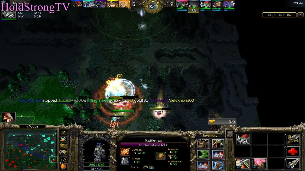 DOTA 1 Clockwerk Goblin Rattletrap HARD GAME - YouTube